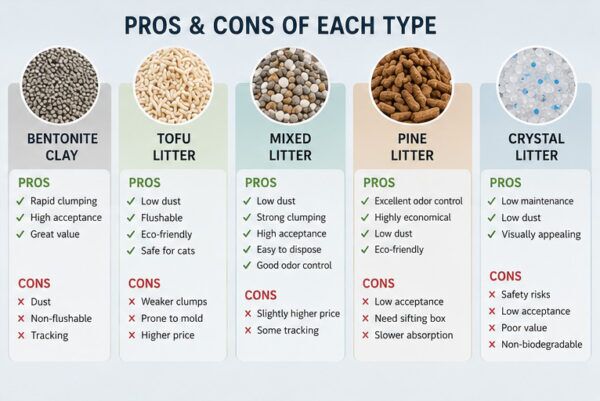 Cat Litter Comparison Guide: Different Types Explained - PET HORIZON